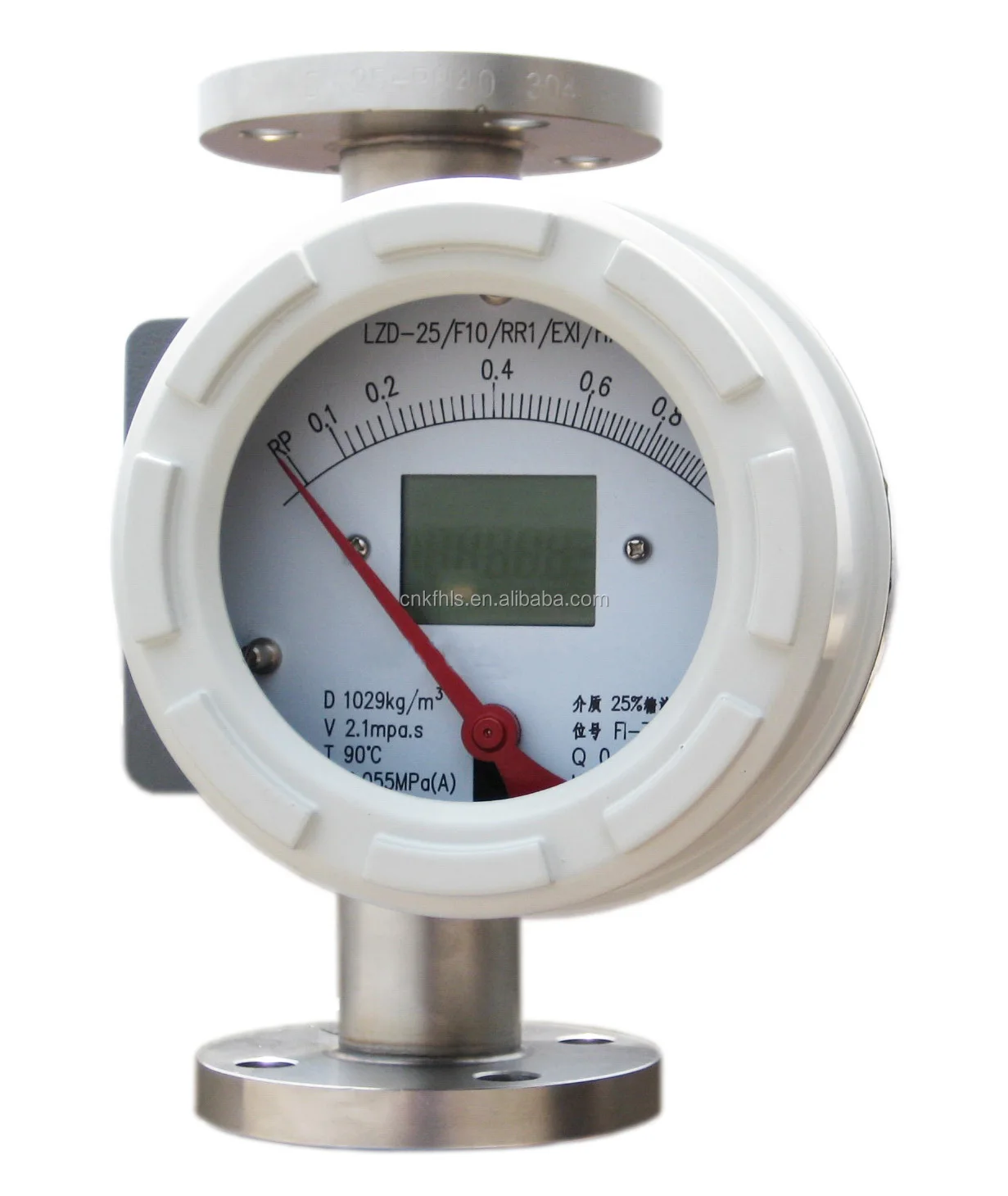 Flange Connection Rotameter Flowmeter No Pressure Loss Metal Tube Water ...