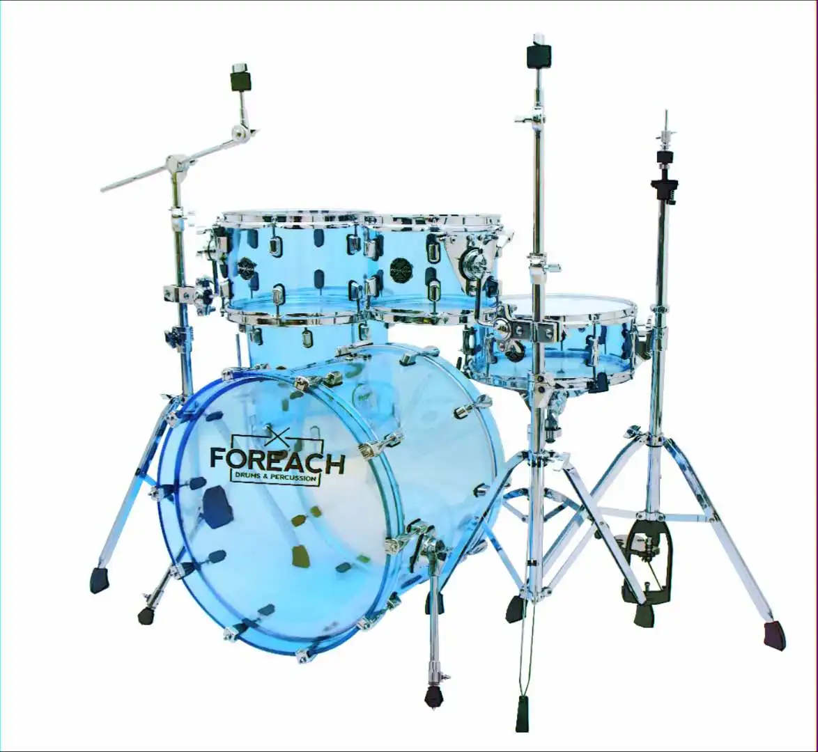 Seamless Clear Acrylic Percussion Drum Set - OEM