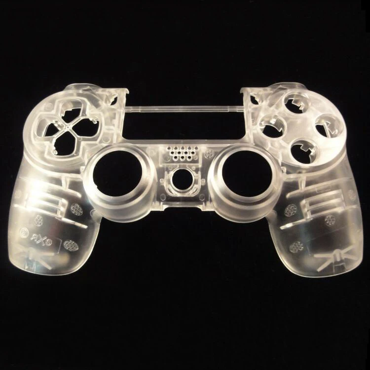 Transparent Clear Front Face Shell Case for PS4 Controller