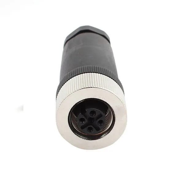 Ip67 Waterproof M12 5 Pin Female Straight Assembly Plug Screw-joint ...
