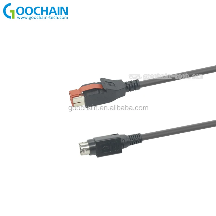 Hosiden Mini Din 3 Pin to 24V Poweredusb Cable for Printers