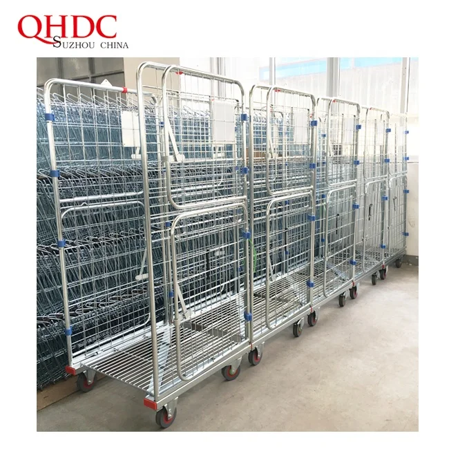 Warehouse Rolling Trolley - Supermarket Roll Cage Trolley