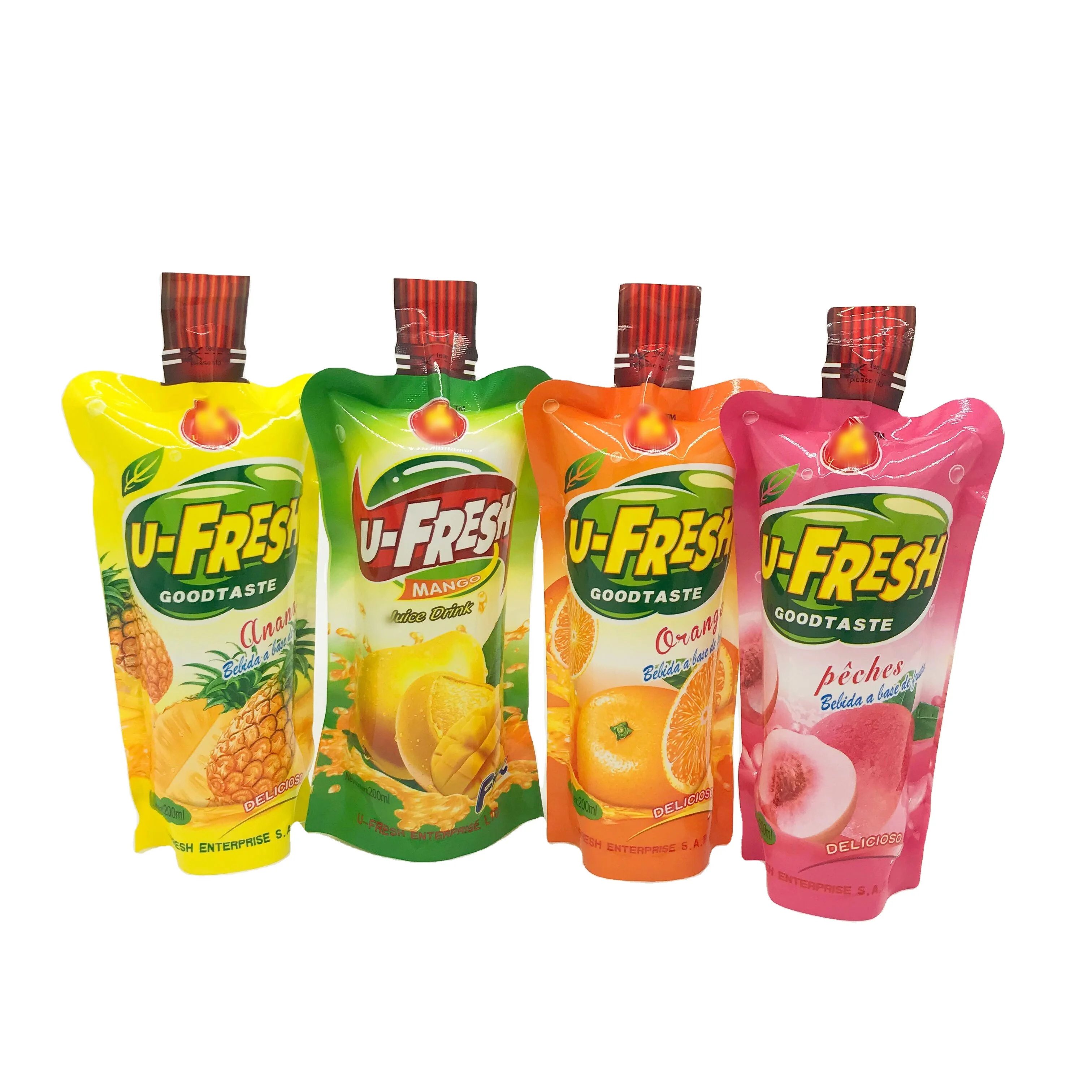 Wholesale Beverage Packaging Bags Standging Mango Drink Packaging Pouch - Buy Beverage Packaging ...