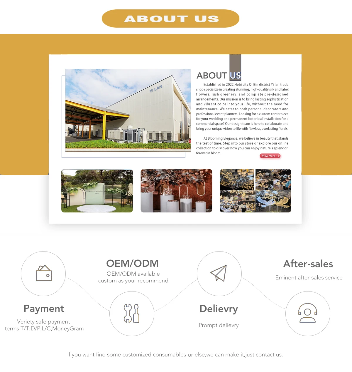 Company Overview - Hebi City Qi Bin District Yi Lan Trade Shop