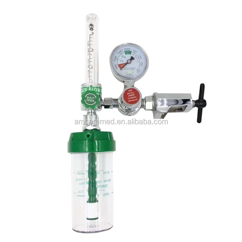 Cga870 Wall Mounted Medical Oxygen Regulator With Humidifier Flowmeter ...