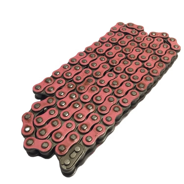 High Quality Motorcycle Chain 428h-128 Red Color Roller Sprocket Kits ...