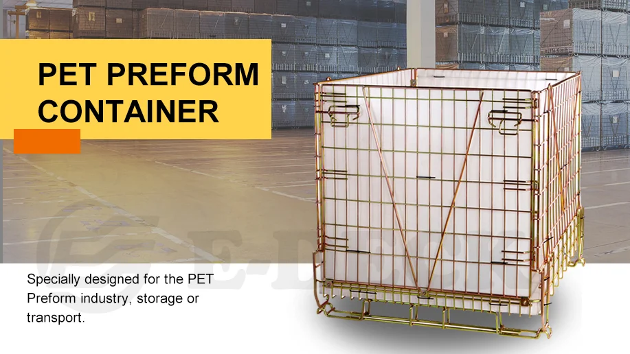 Pet Preform Storage Stacking Galvanized Mild Steel Collapsible ...