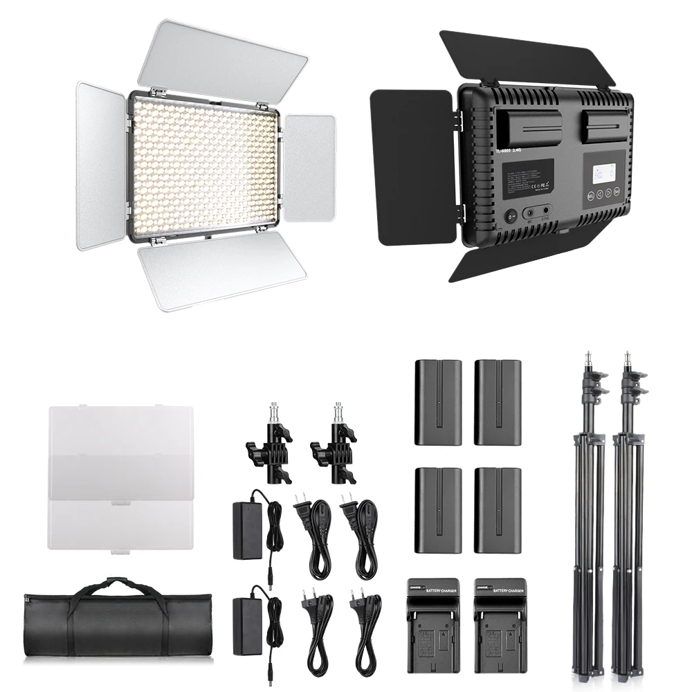 Travor TL-600AS 600 led 3200k 5600k bi-color studio camcorder led light ...