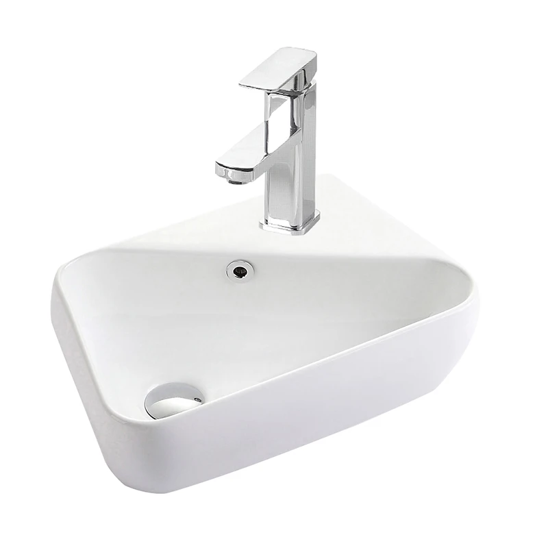 Sanitary Ware Wall Hung Small Corner Ceramic Wash Basin - Buy Corner ...