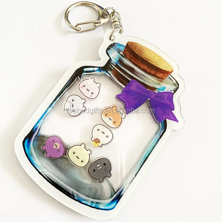 Custom Acrylic Laser Cut Shaker Charm Custom Acrylic Shaker Keychain ...