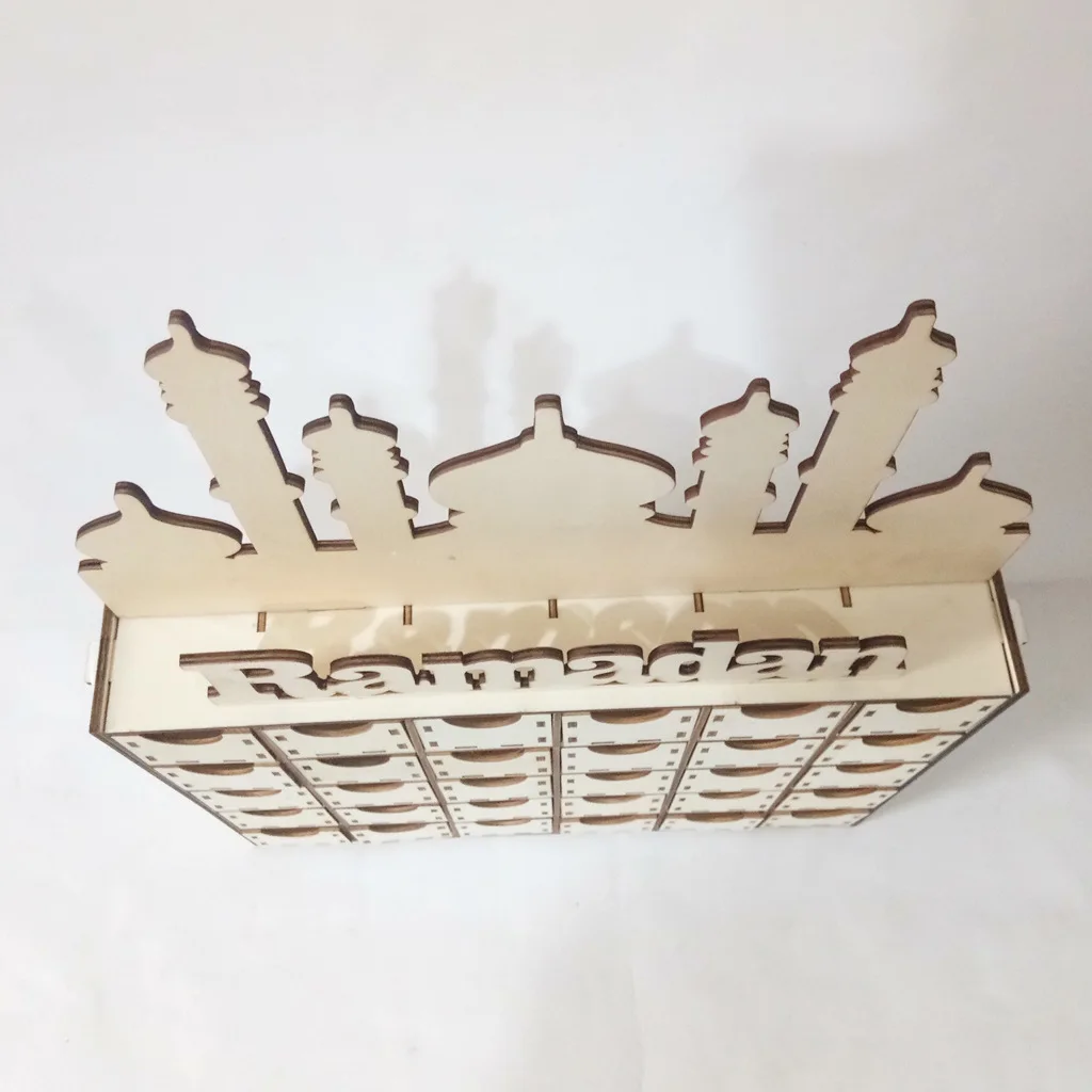 New Diy Wooden Ramadan Calender Box For Muslim Home Decoration Ramadan Gift Box Supplies Ramadan ...
