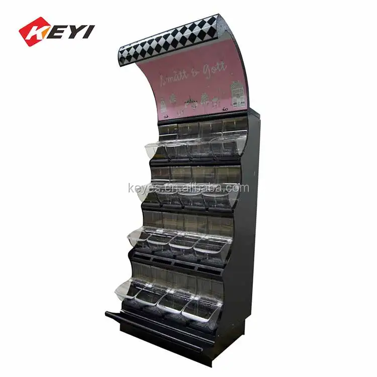 Custom Snack Retail Shop Transparent Acrylic Floor Sweet Display / Nuts ...