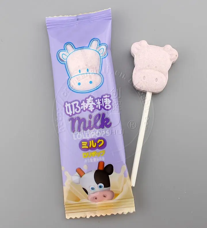 Cute Cartoon Cow Shape Milk Pressed Candy Milk Lollipop - Buy Milk ...