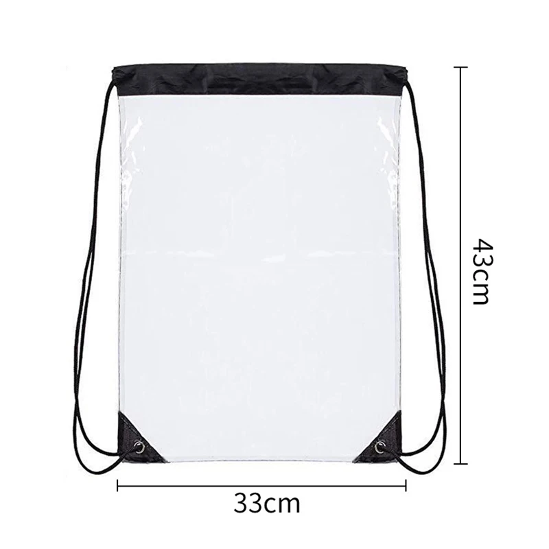 Stylish Waterproof Drawstring Backpack - Clear PVC Bag
