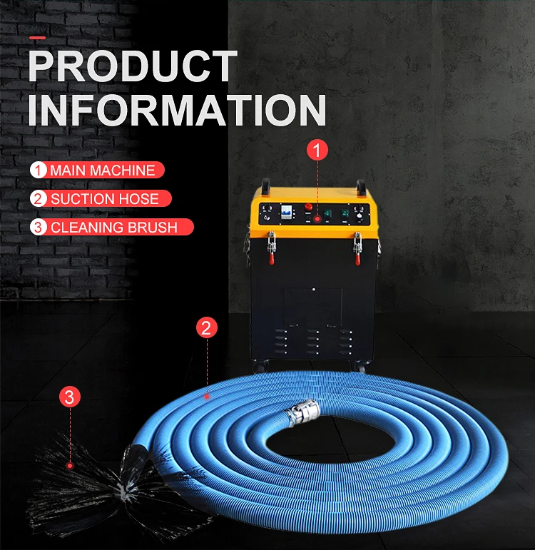 Vacuum Suction Industrial Rotary Brush Air Duct Cleaning Machine