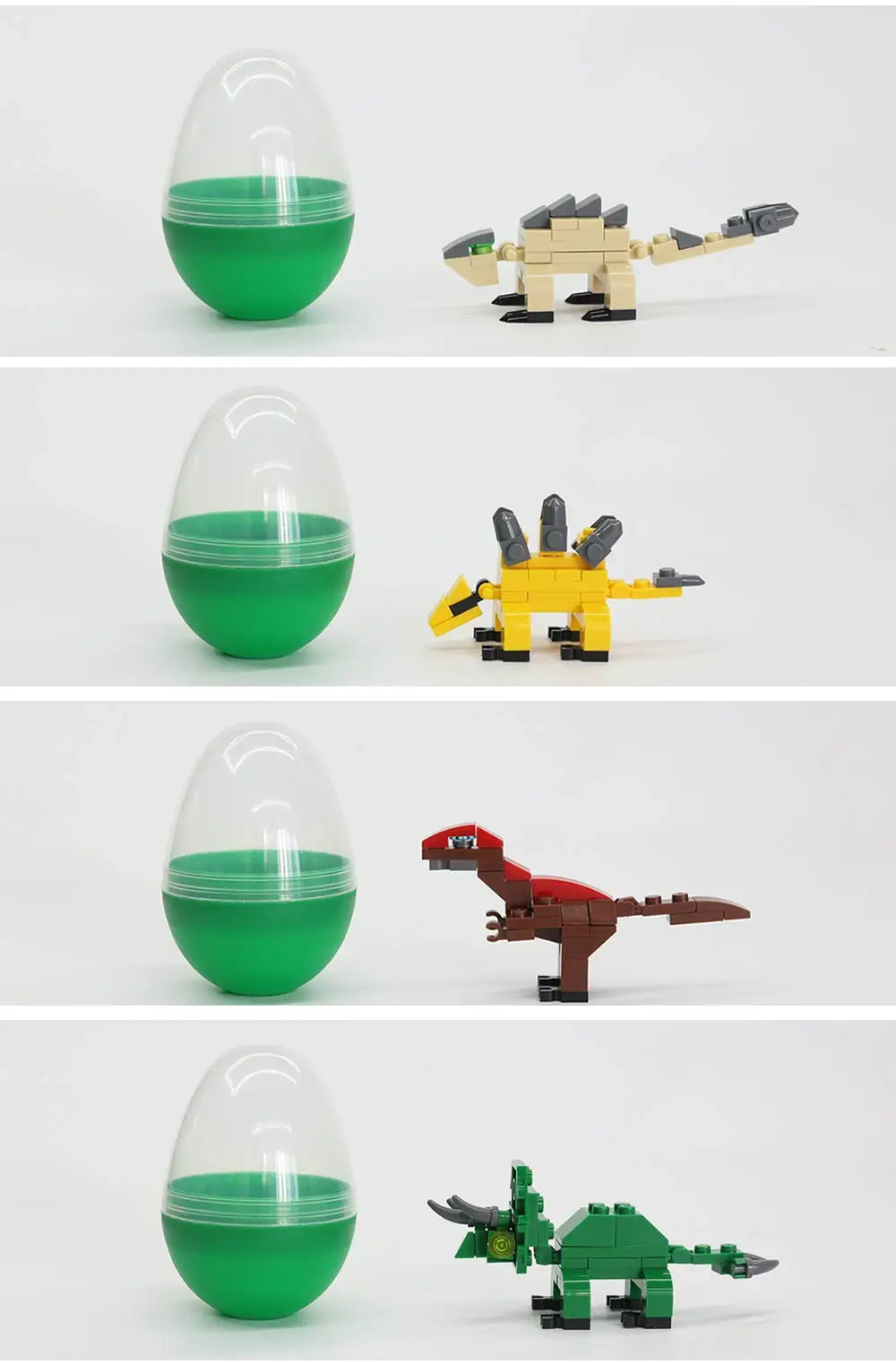 6 in 1 DIY Plastic T-Rex Dinosaur Toys - Mini Building Blocks