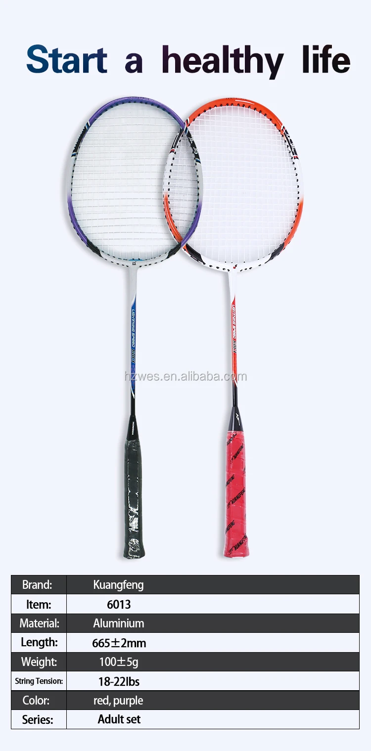 6013 Factory Wholesale Low Price Aluminium Badminton Racket Set Racket ...