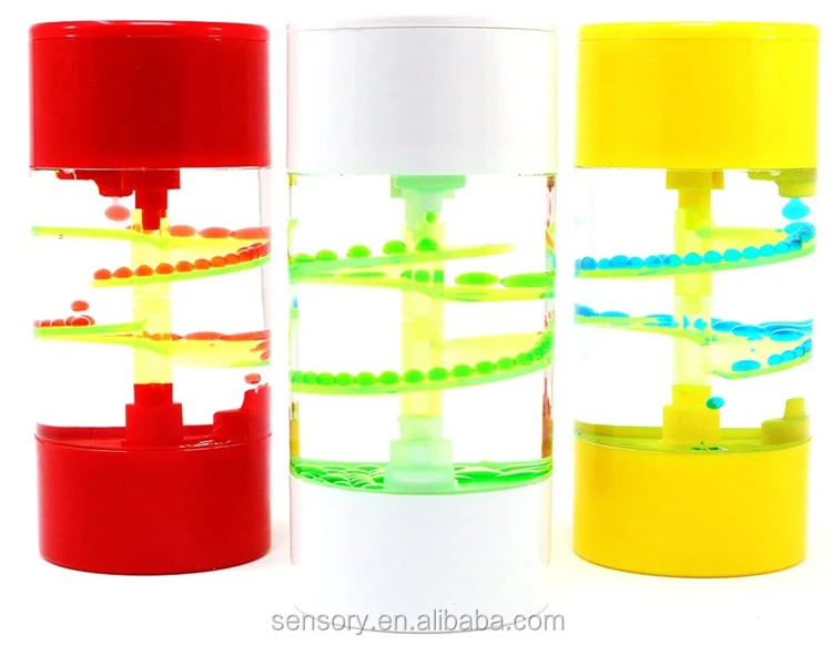 Colorful Liquid Oil Timer File Sensory Fidget Toys for Autism Kids Calming