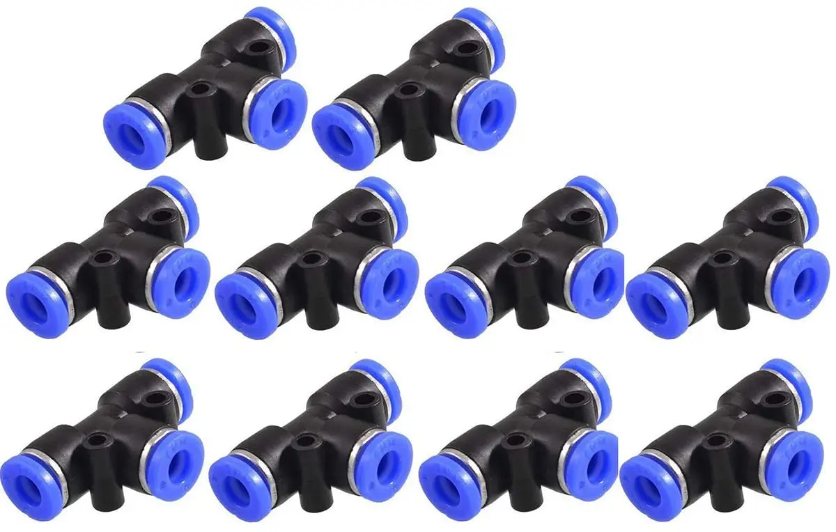 6mm Tee Tube Pneumatic Connector Tpe Series Plastic Pipe Fittings Tee ...