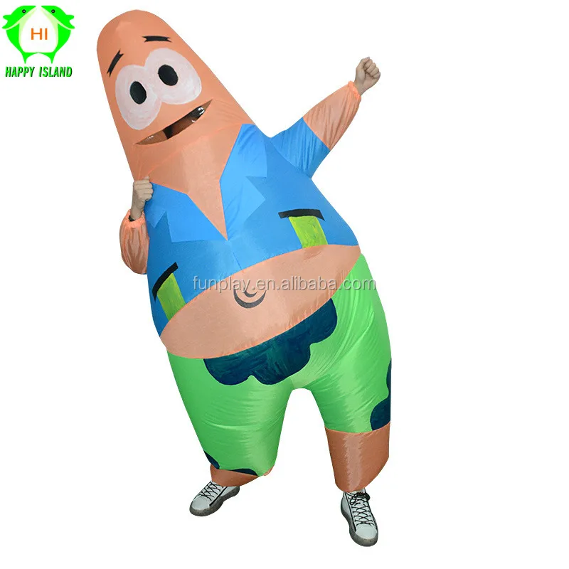 Patrick Star Inflatable Mascot Costume Adult Halloween Cosplay Suit ...
