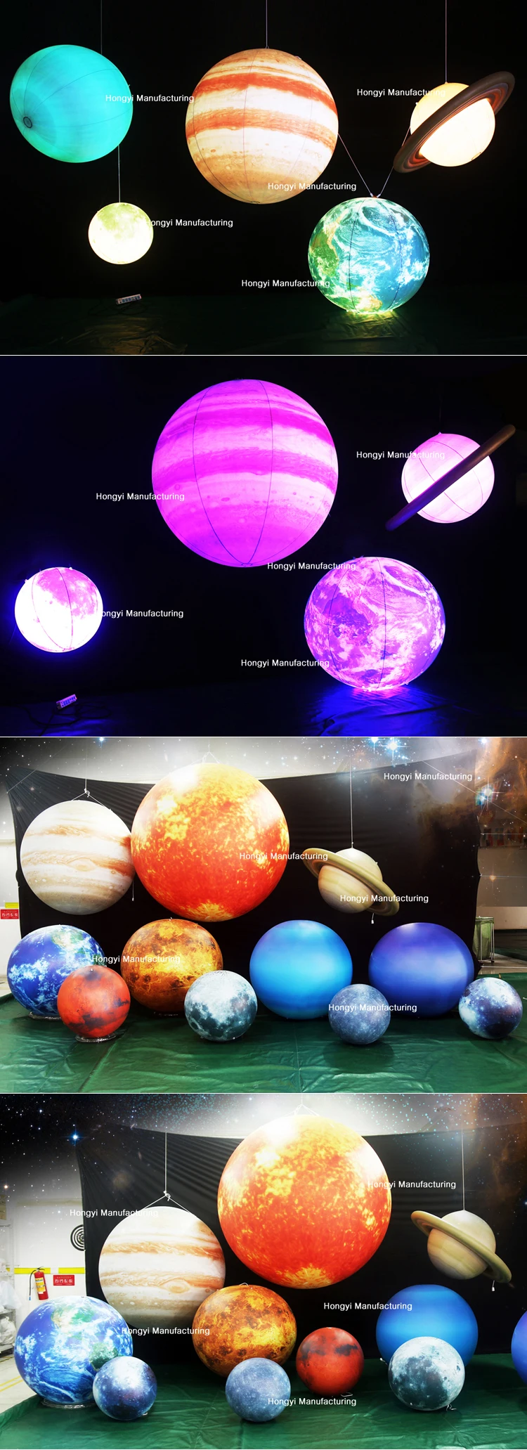 Inflatable LED Solar Planet Balloons - Perfect for Events