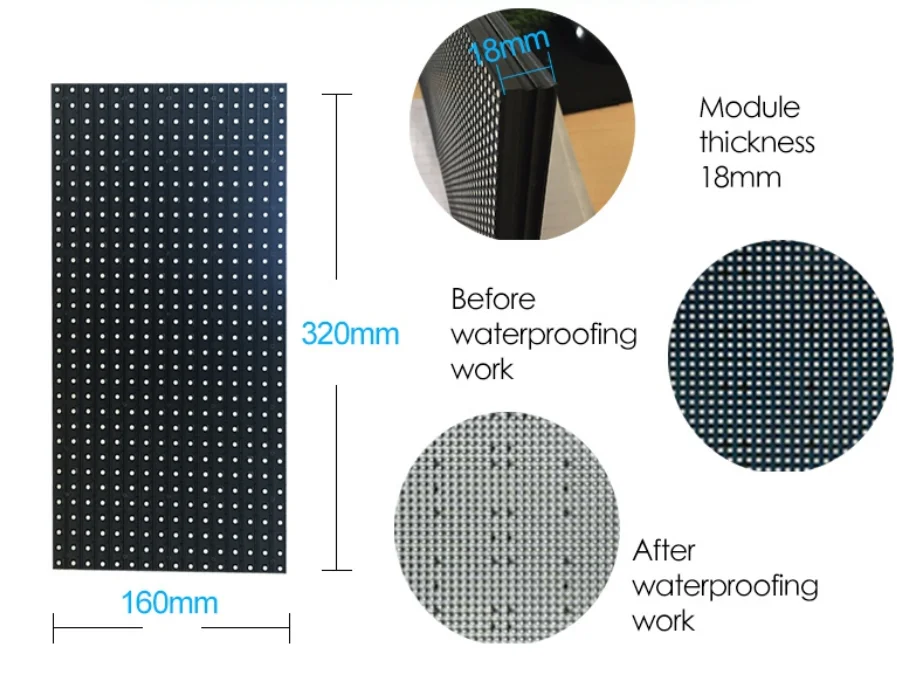 JYLED Outdoor RGB SMD P10 Led Display Module - 6000cd/sqm