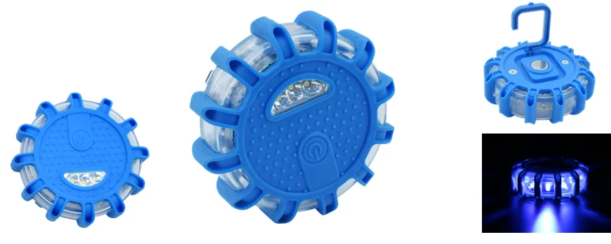 8 Red Emergency Led Safety Lights Road Safety Light With Reflectective ...