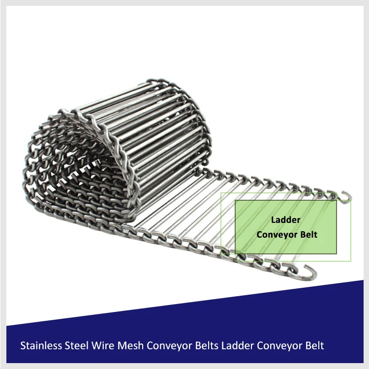 304 316 Stainless Steel Ladder Conveyor Belt for Food Industry ...