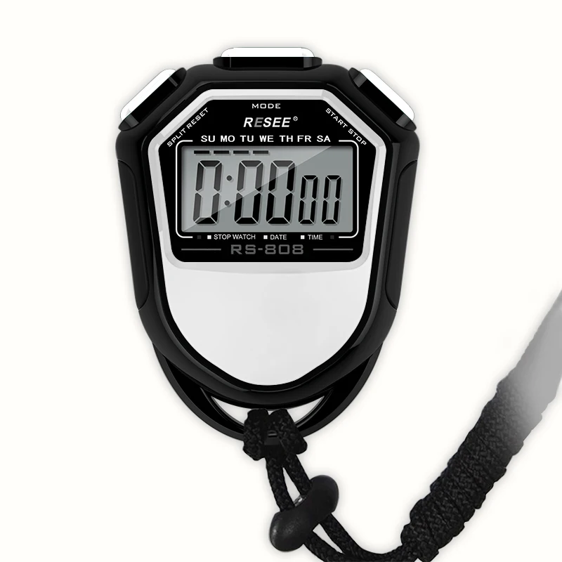 Digital Cheap Stopwatch 1/100 Sec Precision With Lcd Display Split Stop ...