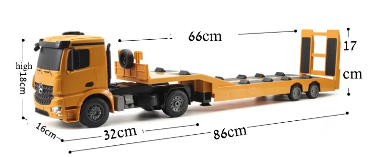 Rc Truck Flatbed Semi-trailer 1:20 2.4g Engineering Tractor Remote ...