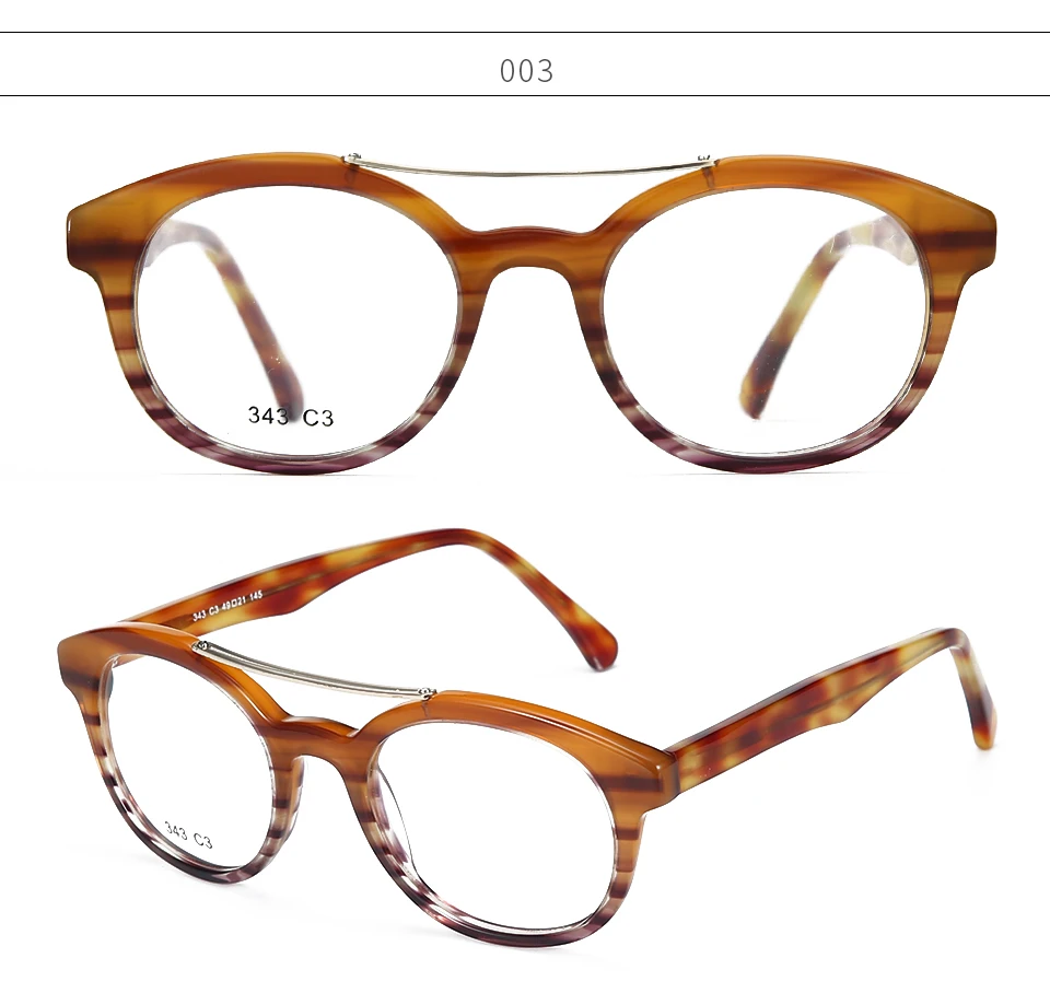 343 Italy Eyewear Brands Wholesale Double Bridge Optical Frames Eye ...