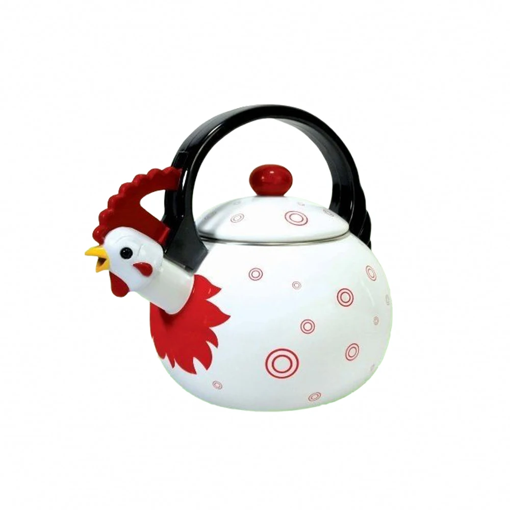 Leghorn Rooster Whistling Ceramic Tea Kettle - BRT Ceramic