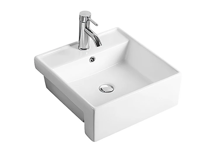 Modern Counter Semi Recessed Hand Wash Art Ceramic Basin Bathroom - Buy ...