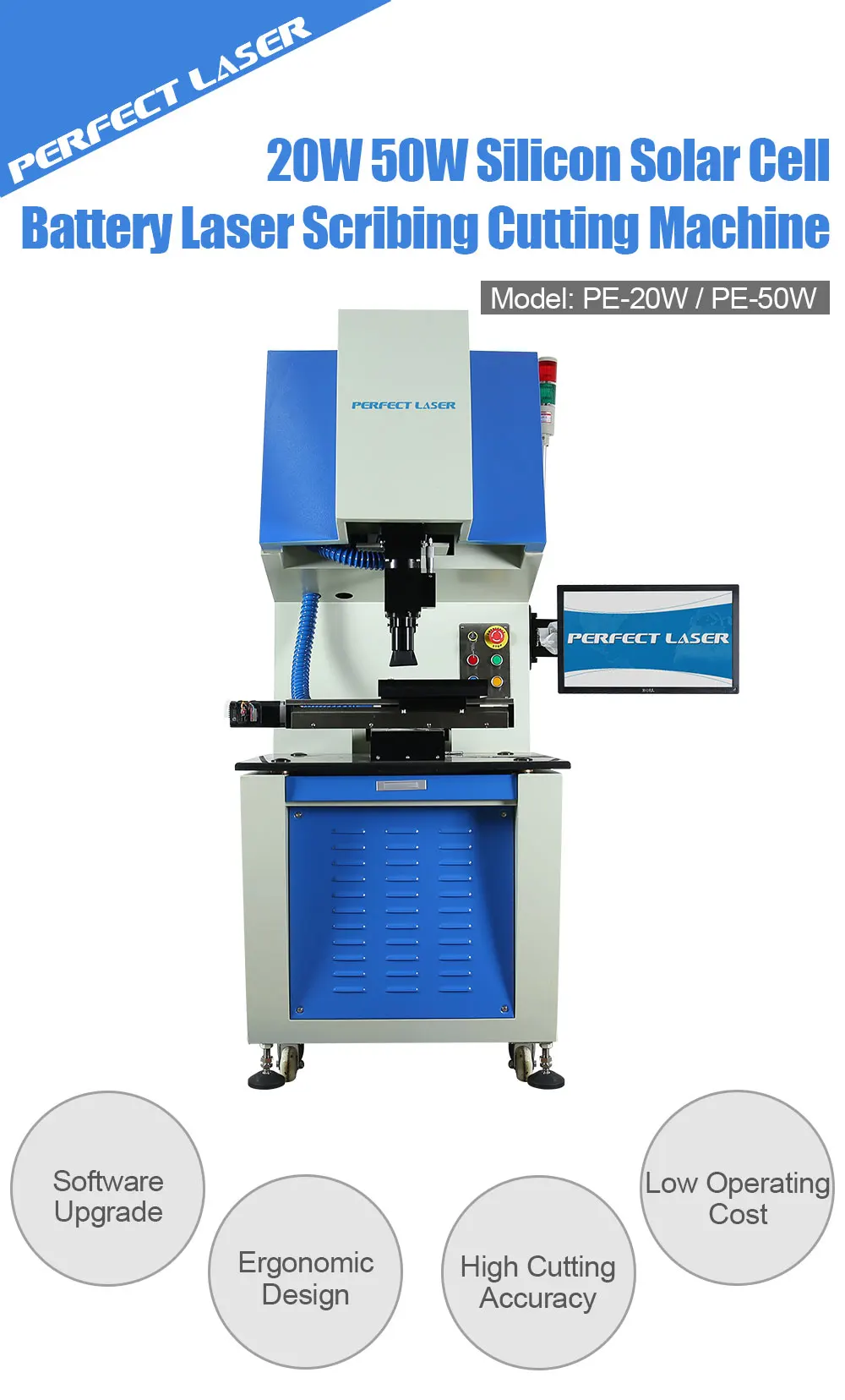 Perfect Laser Forced Air Solar Cell Fiber Laser Silicone Wafer Cutting ...