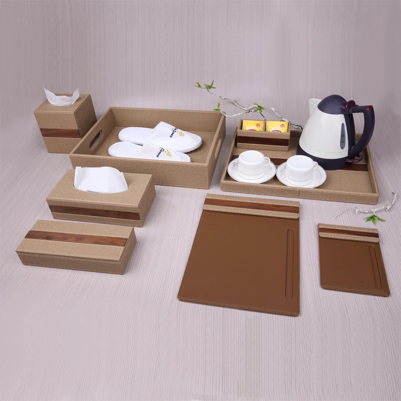 High-end Customized 5 Star Hotel Guestroom Products Accessories Pu ...