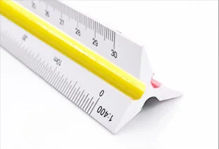 Trigonometric Ruler 30cm - Three Edge Triangle Scale