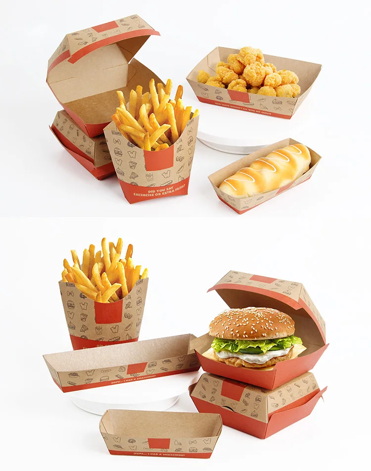 Customized Disposable Packaging Take Out Fast Food Burger/tray /soup ...