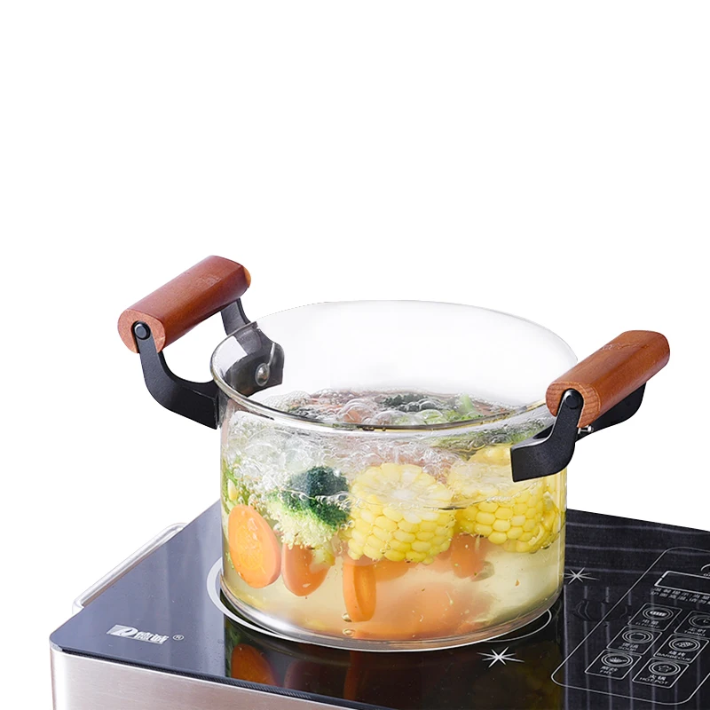Big Size Transparent Clear Double-ear Cooking Pot Borosilicate Pyrex ...