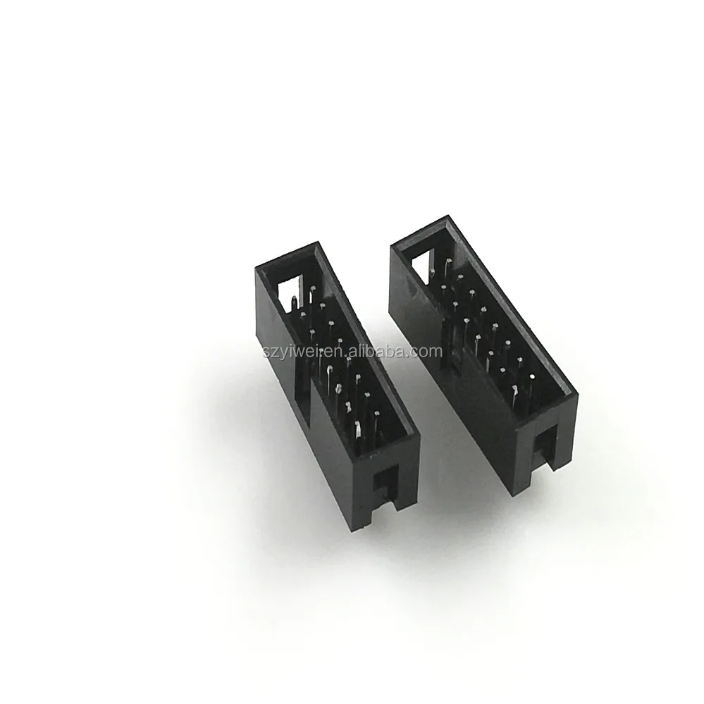 2x8 Position 16 Pin Vertical 0.10" Shrouded Header Idc Socket Mate 2.54 ...