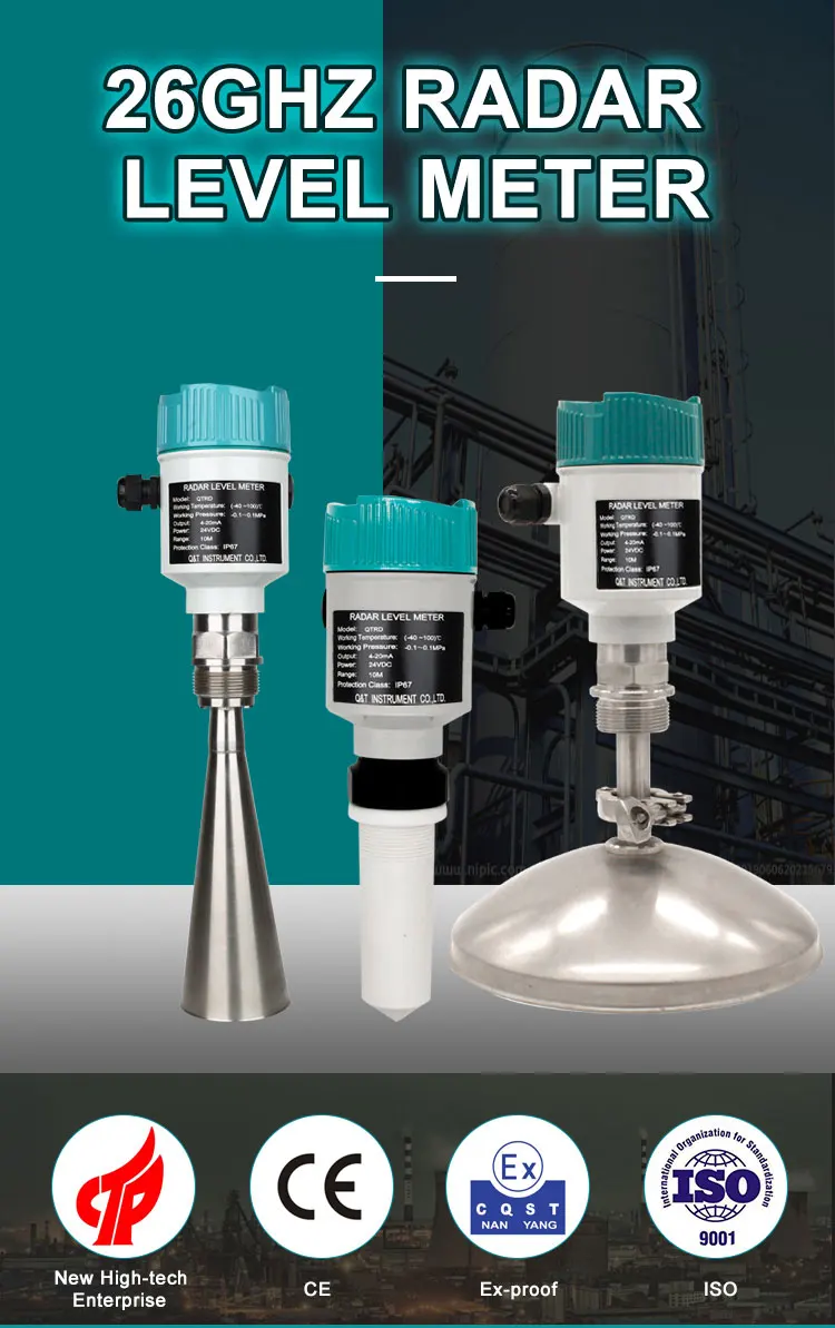 IP67 Custom Made Fuel Water tank Liquid radar Level Meter Transmitter ...