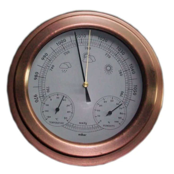 Gelsonlab Hsgt-051 225mm Brass Marine Weather Station Barometer ...
