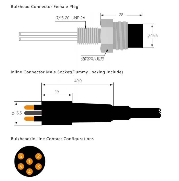 Underwater Electrical Wet-mate Connectors-bulkhead Connector Female ...