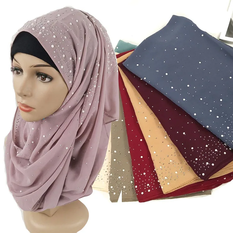 Fashion Scarf Floral Pattern Lady Hijab Full Color Hijab 100% Polyester ...