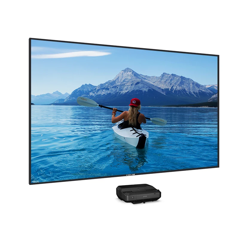 Screenpro 140 Inch T- Prism 4k Hd Alr 7mm Fixed Frame Screen Laser Tv ...
