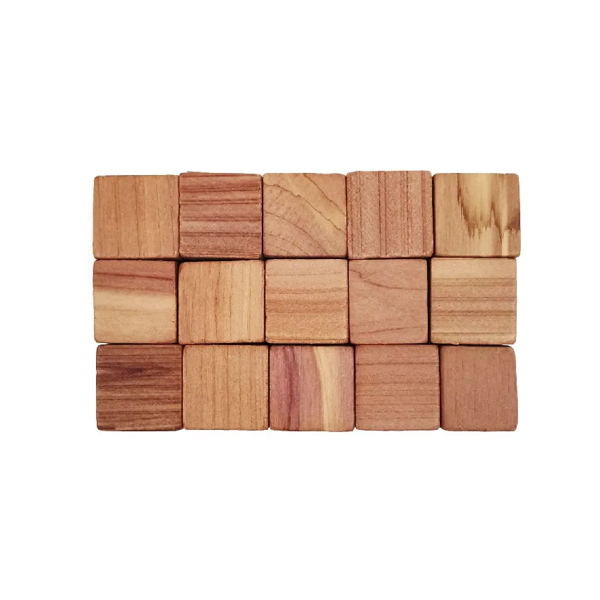 15 Pcs 2 Cm Eco Friendly Aromatic Red Cedar Wood Block Anti Moth ...