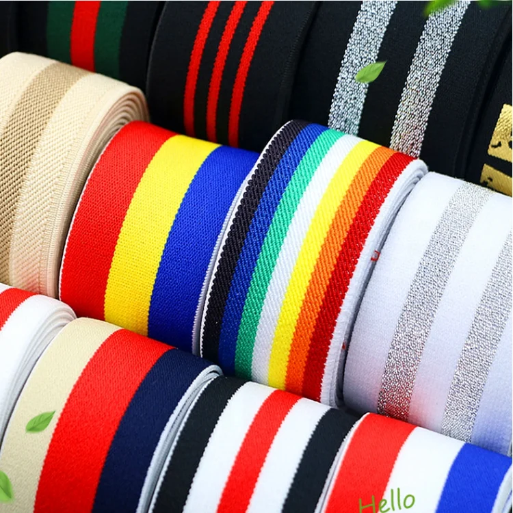 Wholesale Custom Colorful Jacquard Webbing Polyester Custom Elastic ...
