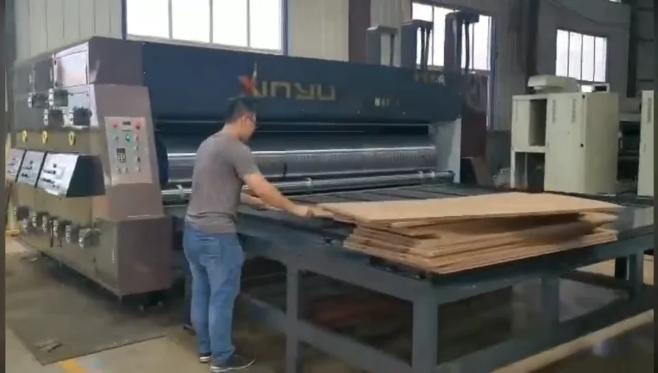 Semi-automática Impresora Flexográfica De Cartón Troqueladora Rotativa ...