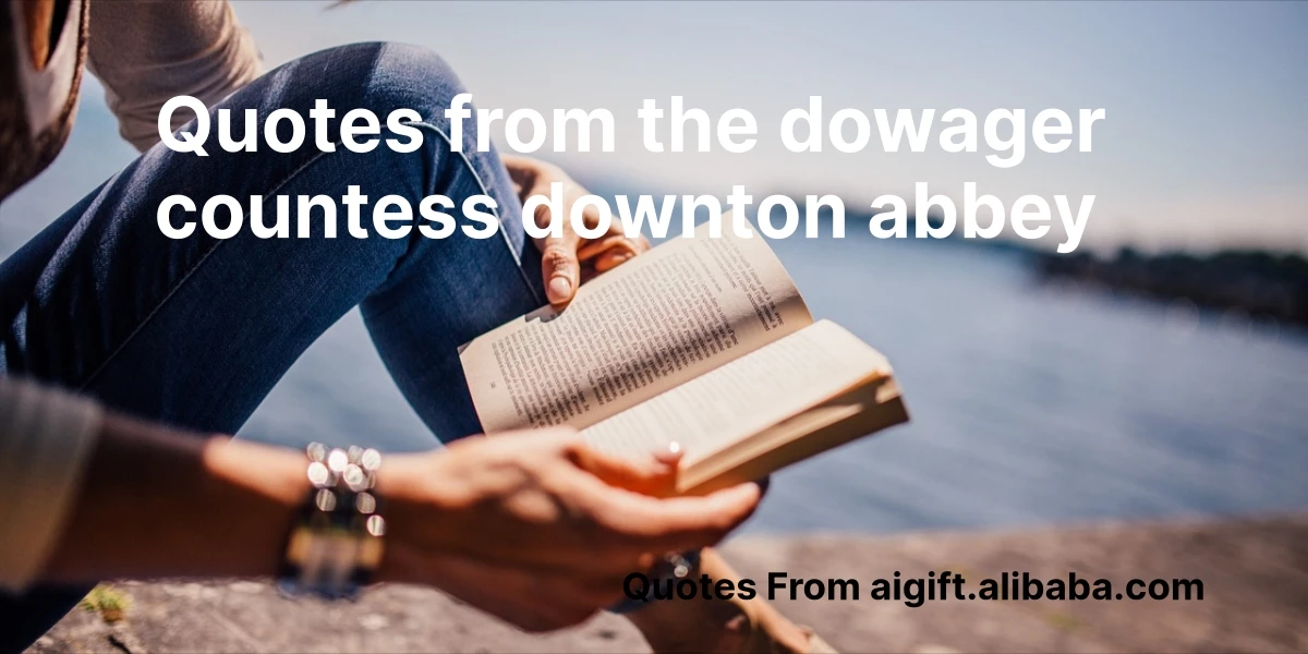 Quotes from the Dowager Countess | Downton Abbey Wit