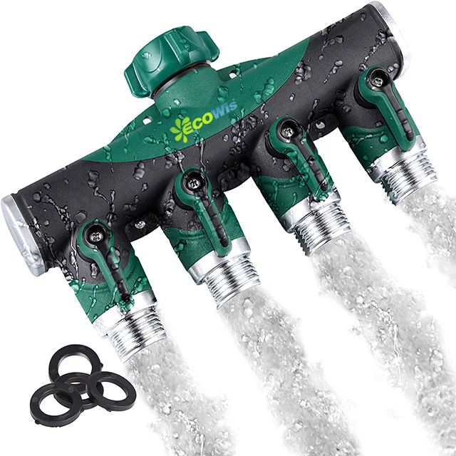 1 to 4 Way Water Splitter 2 Way Hose Splitter Garden Hose Splitter ...
