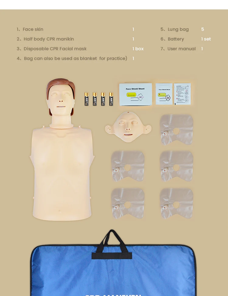 Inflatable Child Adult Half Body With Monitor Prestan Dummy Training ...